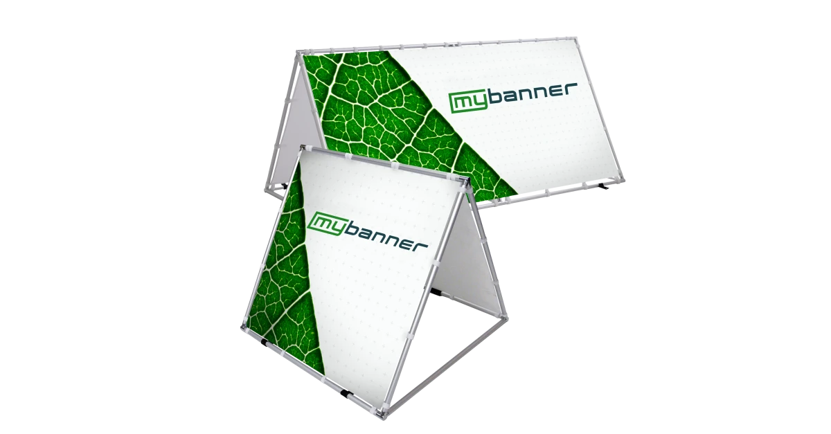 Aluminiumsystem banderoller med eget tryck - Mybanner.se
