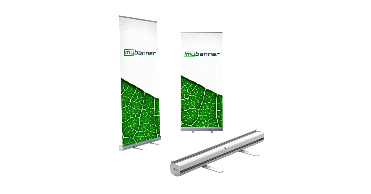Billig rollup med hög kvalitet och eget tryck - Mybanner.se